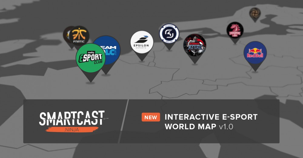 Interactive E-sport World Map - Smartcast